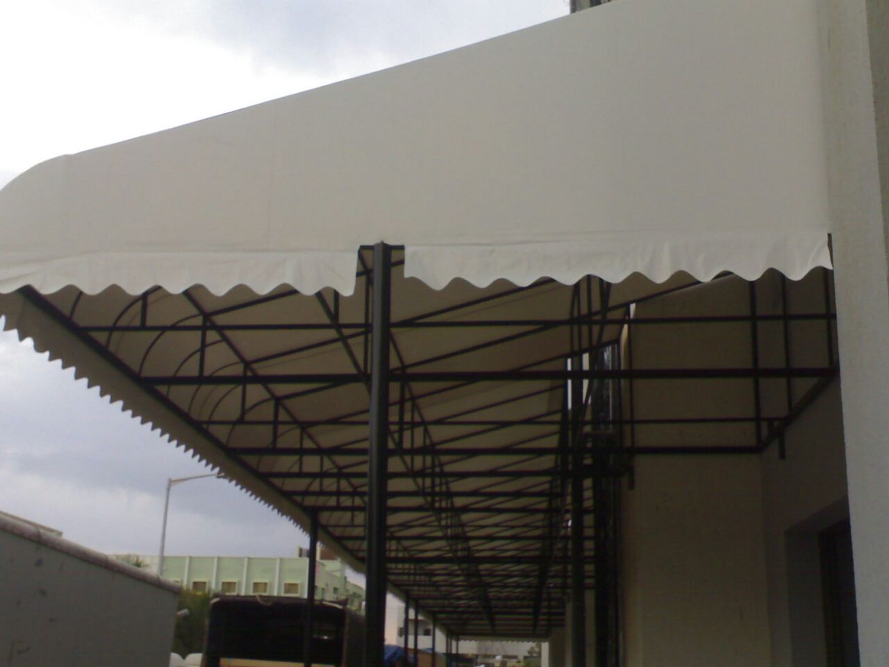 Fixed Canopy for shops in Bangalore| Glass canopy| Outdoor Canopies|