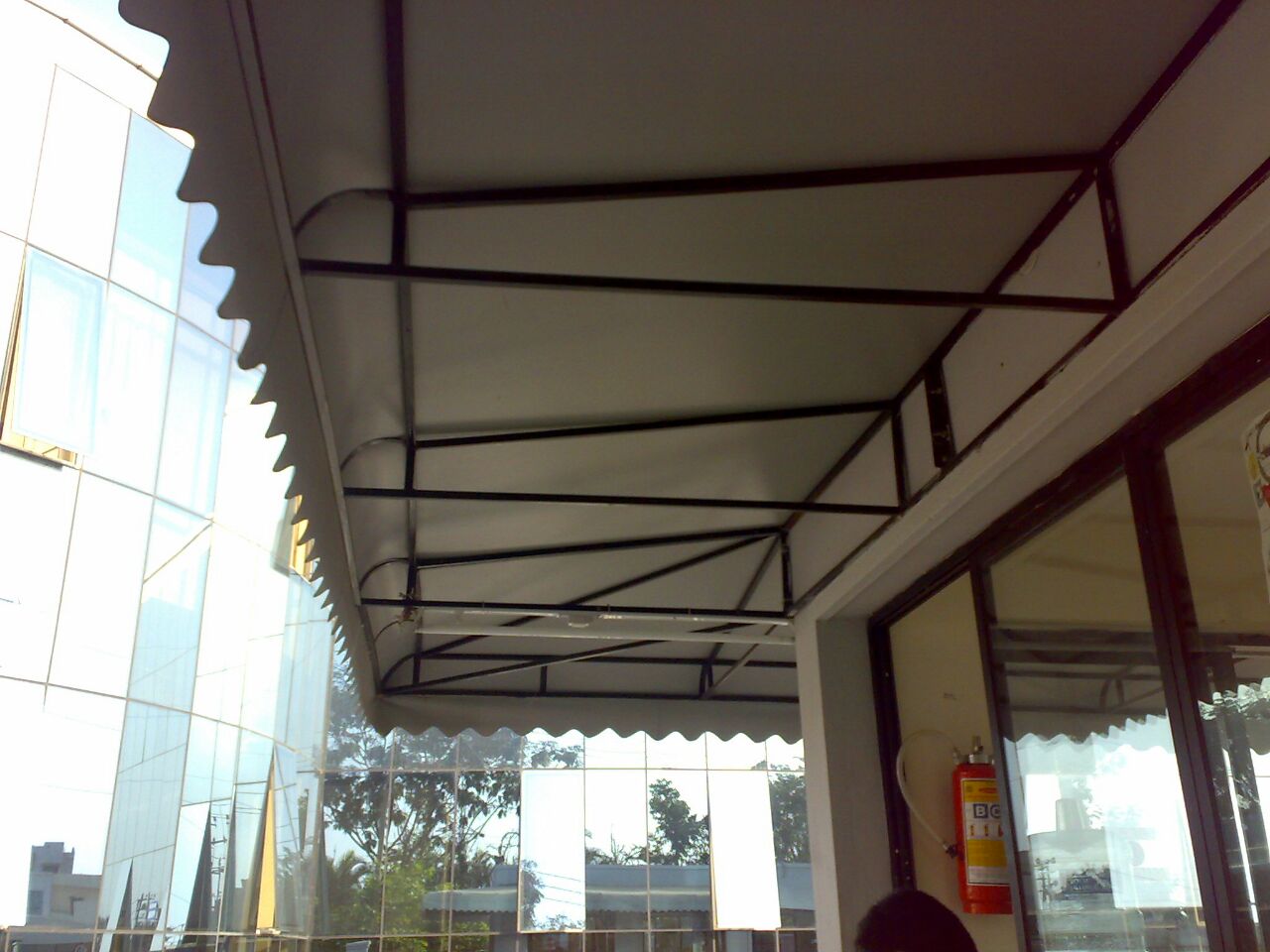 Fixed Canopy for shops in Bangalore| Glass canopy| Outdoor Canopies|