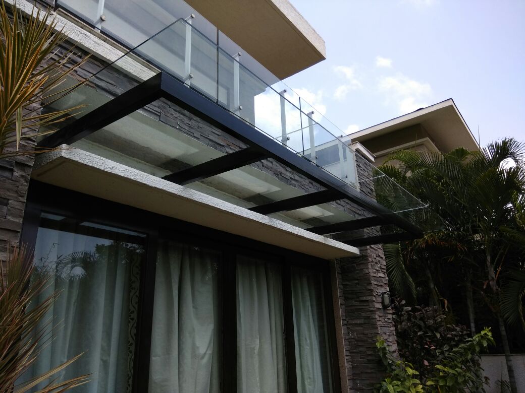Fixed Canopy for shops in Bangalore| Glass canopy| Outdoor Canopies|